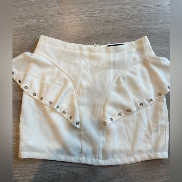 Foreign Exchange | Skirts | Foreign Exchange White Mini Skirt Studded ...